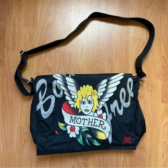 Ed Hardy | Bags | Vintage Ed Hardy Womens Born Free Angel Logo Shoulder ...